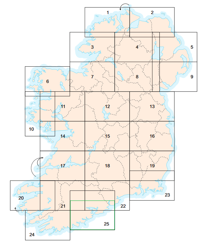IRISH HALF-INCH MAPS RELATIVE TO DOCHARTY’S LISTS. – JONRUS.COM